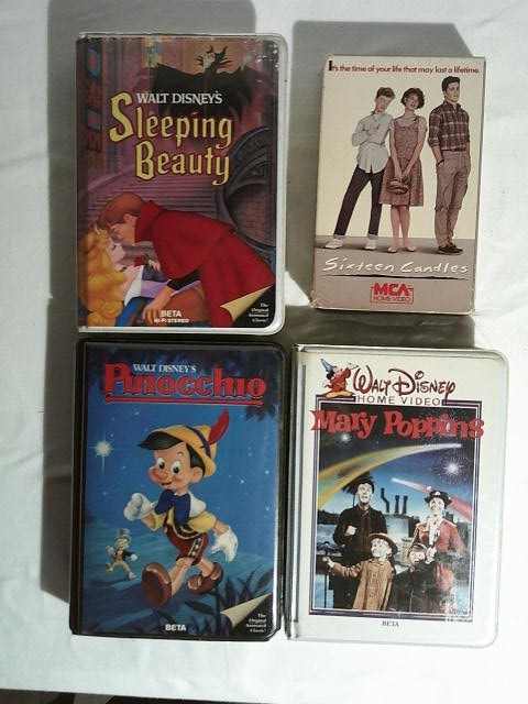 Beta Movie Lot of 4 Sixteen Candles and Disney Movies rare copies | eBay