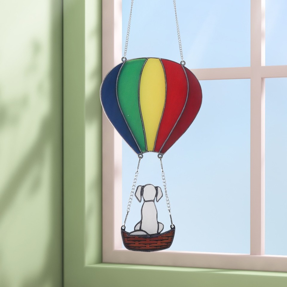 Acrylic Window Hanging Hot Air Balloon Dog Indoor Hanging | eBay Australia