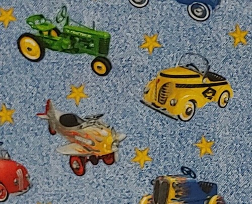 Vintage Vehicles Toy FABRIC TRADITIONS Pedal Cars Airplane Cotton BY ...