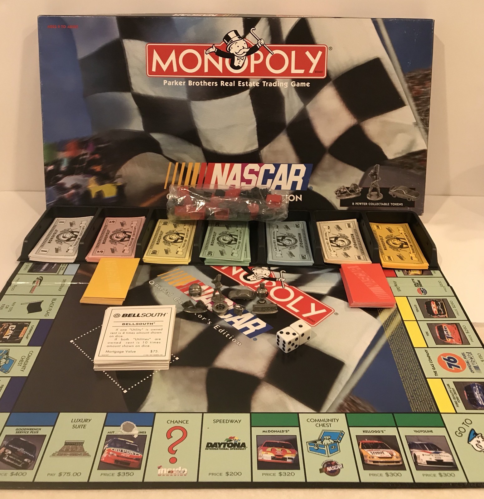 Vintage Nascar Collectors Edition Monopoly Board Game Complete | eBay