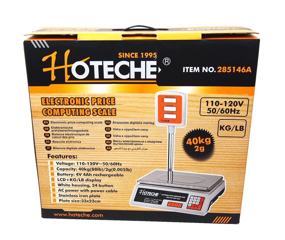 Hoteche Electronic Price Computing Weighing Scale Pole Display 88LBS ...