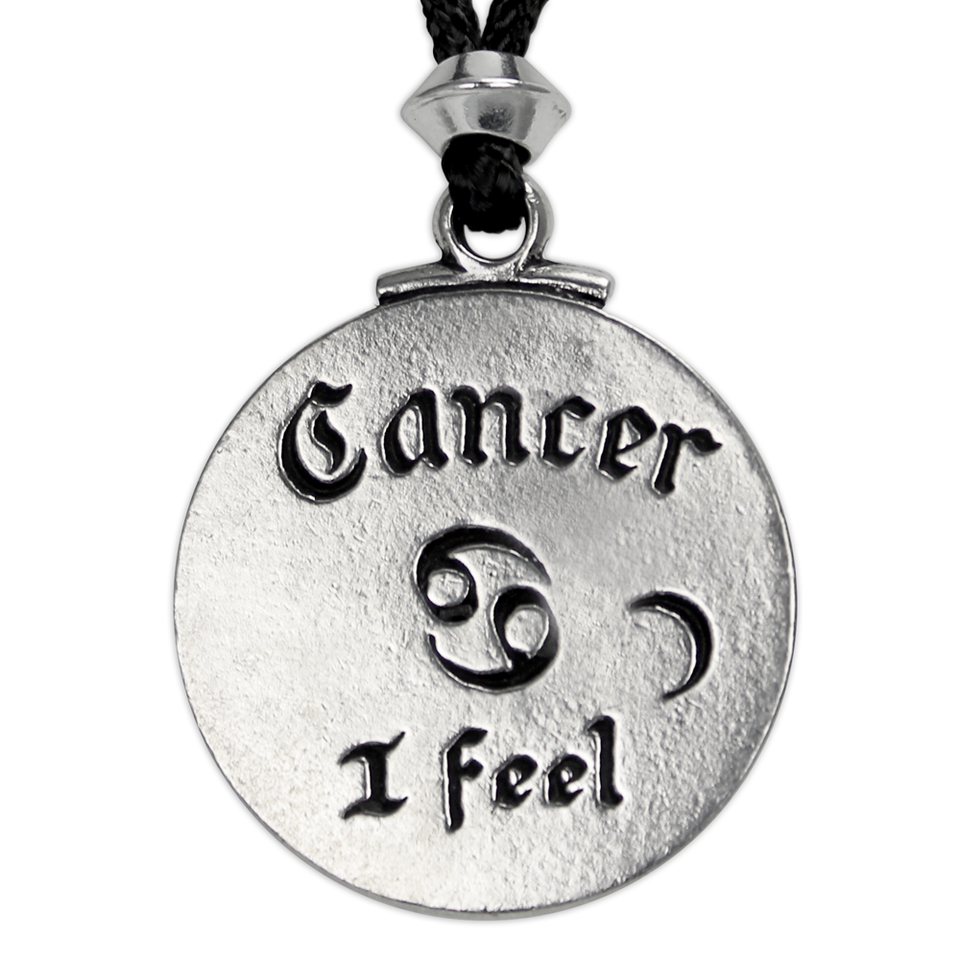 Cancer Zodiac Pendant Astrology Necklace Horoscope Pewter Jewelry ...