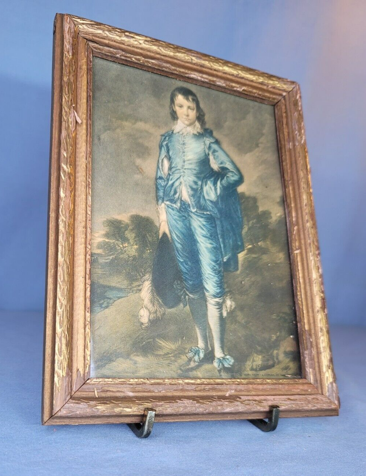 BLUE BOY by Thomas Gainsborough Vintage Framed Reproduction Print 8.25 ...