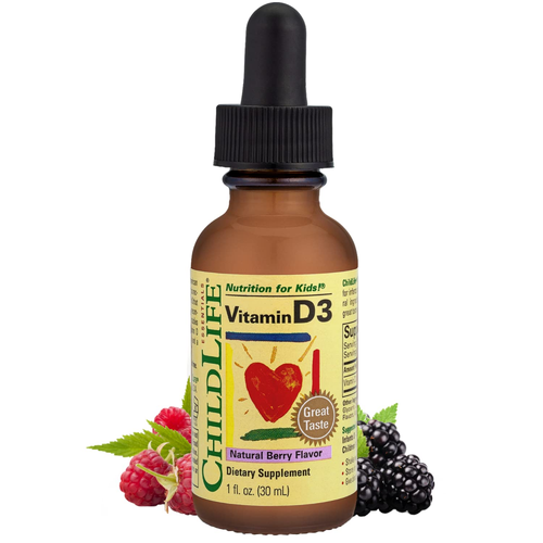 Child Life Vitamin D3, Berry Flavor, Glass Bottle, 1 Ounce 1 Fl Oz ...