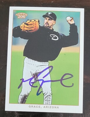 MARK GRACE Signed 2002 Topps 206 #98 Arizona Diamondbacks Card ...