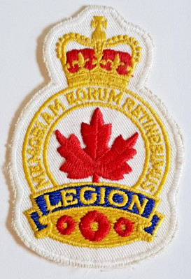 Vintage White Royal Canadian Legion Crown Crest Shield Patch Badge ...