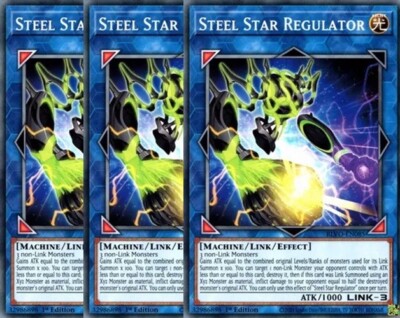 Yugioh - Steel Star Regulator x 3 - 1st Edition NM - Free Holographic ...