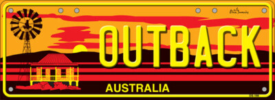 Outback Grey Nomads Number Plates Tin Metal Vanity Sign Wall license ...