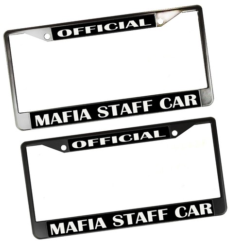 Official Mafia Staff Car Design Metal One License Plate Frame Holder | eBay