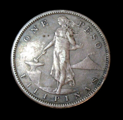 Philippines 1908 S One Peso Silver Coin | eBay