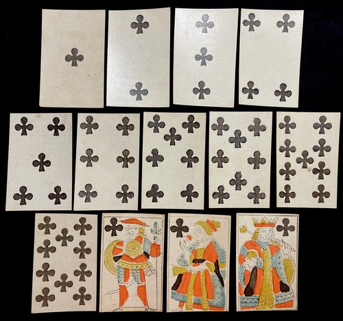 1700’s HIGH GRADE Rare Historic 52/52 Poker Deck Woodblock Antique ...