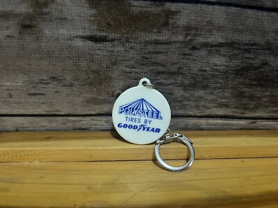 Vtg POLYSTEEL TIRES BY GOODYEAR SERVICE STORE PROMOTIONAL KEYCHAIN ...