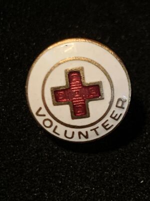 Red Cross Enameled Volunteer pushback Push pin lapel | eBay