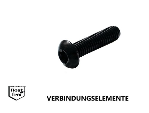 BLACK Lens Head Screws TORX ISO 7380 STAINLESS STEEL BLACK Free ...