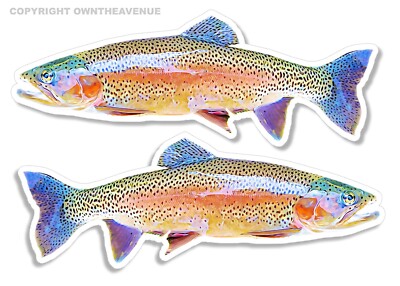 Rainbow Trout Fish Fishing RV Boat Camper Trailer Car Truck Sticker ...