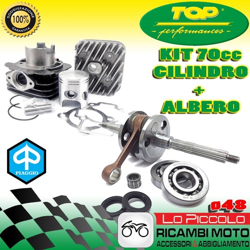 Kit Groupe Thermique DR 70CC + Arbre Moteur TOP Piaggio Zip RST NRG ET2 ...