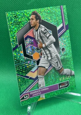 2023 #67 Federico Chiesa Juventus Topps Finest green speckle /75 | eBay