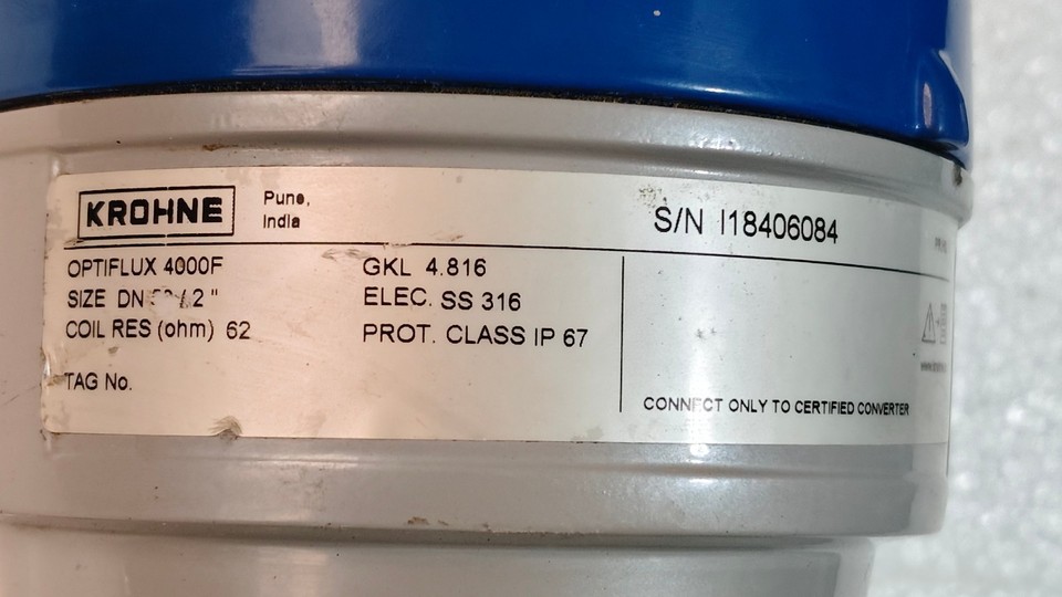 Krohne Optiflux 4000f / Optiflux 4000F Flow Meter | eBay