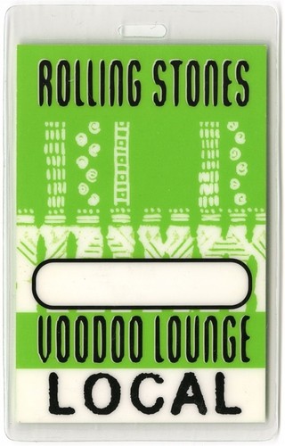 Rolling Stones 1994 Voodoo Lounge concert tour Crew Laminated Backstage ...