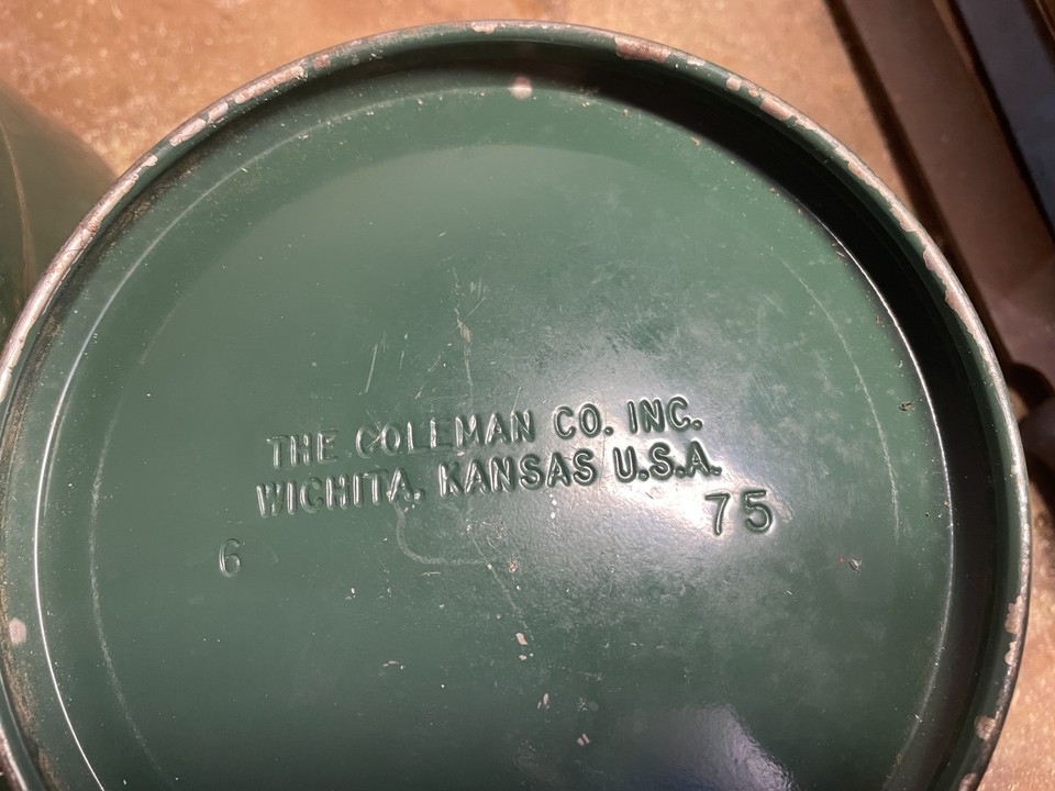 Lot (3) Coleman 220/228 Lantern Fount Tanks ~ Green ~ Check Valves 1967 ...
