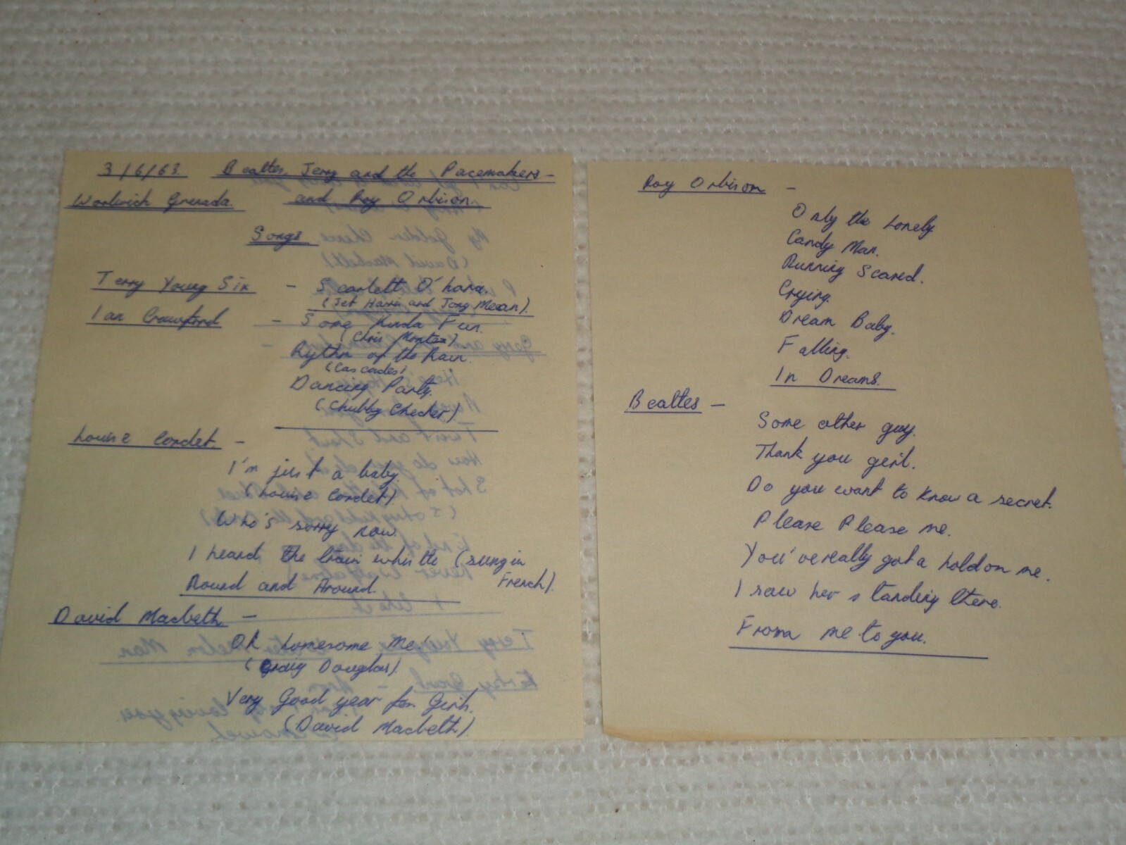 Beatles 1963 Woolwich Granada London Rare Program w/ Set List for ...