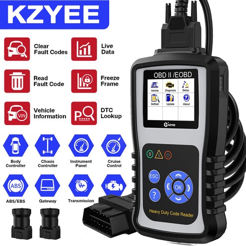 Diesel Heavy Duty Truck OBD Scanner Diagnostic Tool Transmmision ABS ...