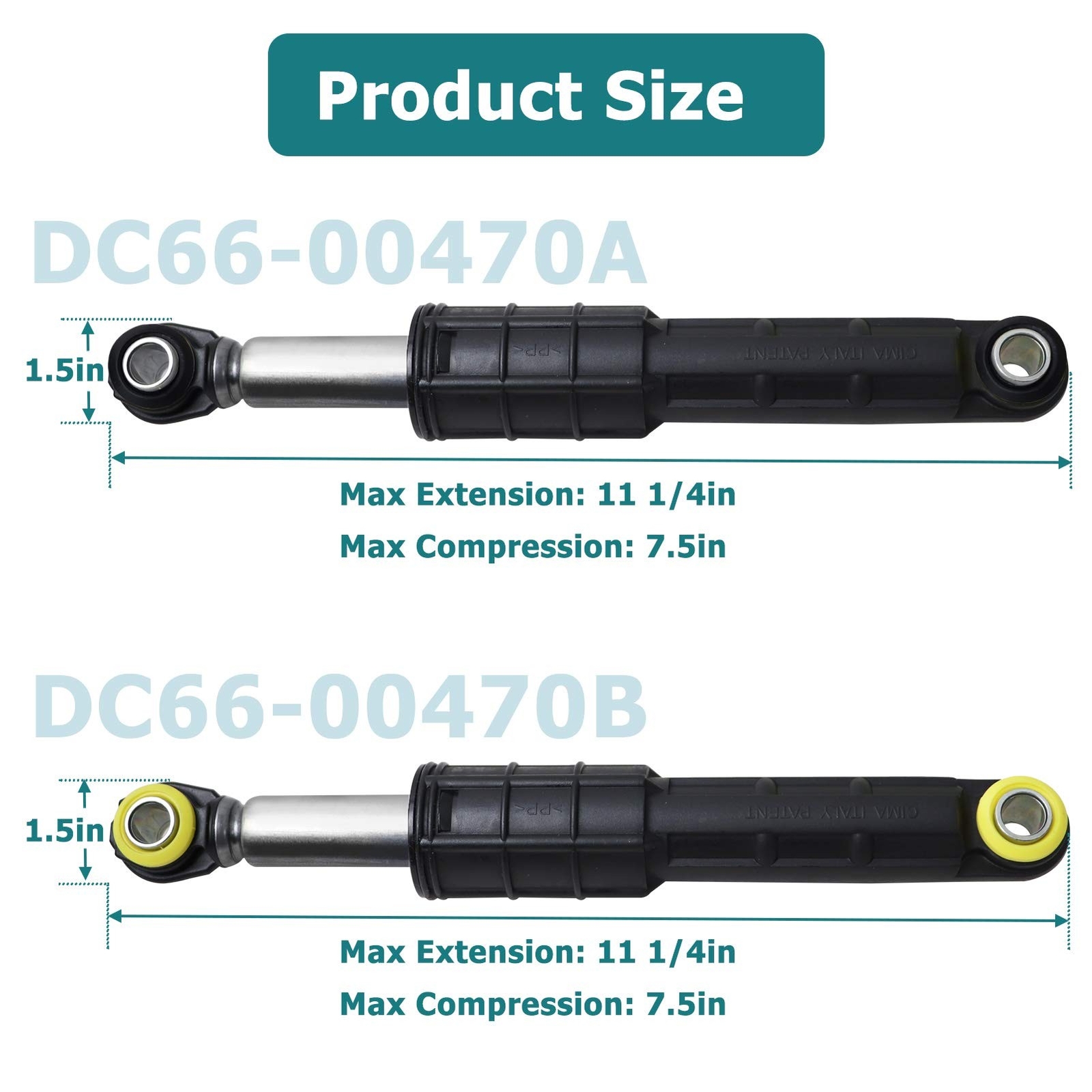 DC66-00470A & DC66-00470B OEM Washer Shock Absorber Compatible with ...