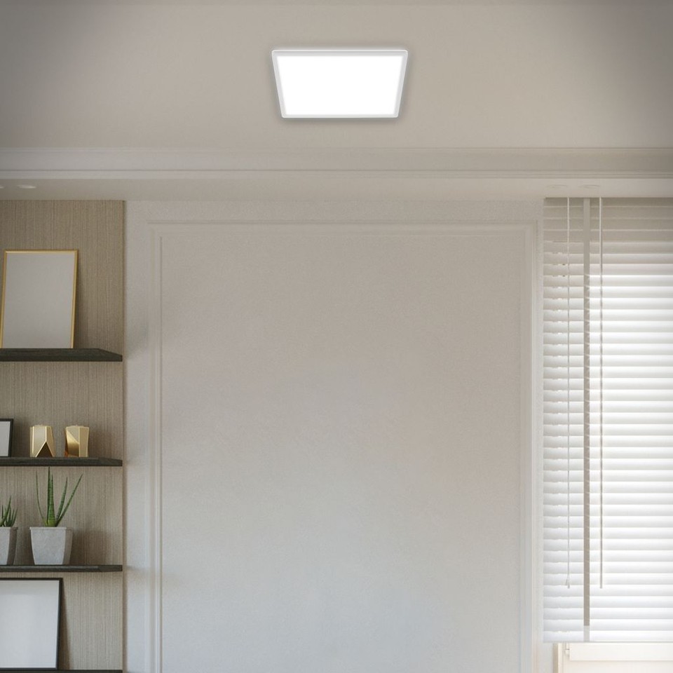 LED Panel Ceiling Light Flat Backlight Effect Living Room Neutral White ...