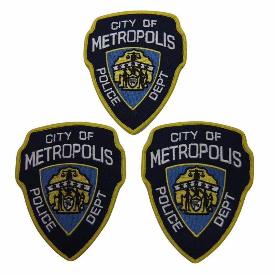 Superman Series City of Metropolis Police Embroidered Iron/Sew On Patch ...