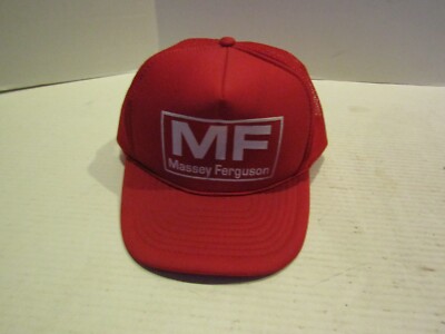 VINTAGE TRUCKER SNAPBACK HAT CAP NISSUN ADJUSTABLE RED FARM MF MASSEY ...