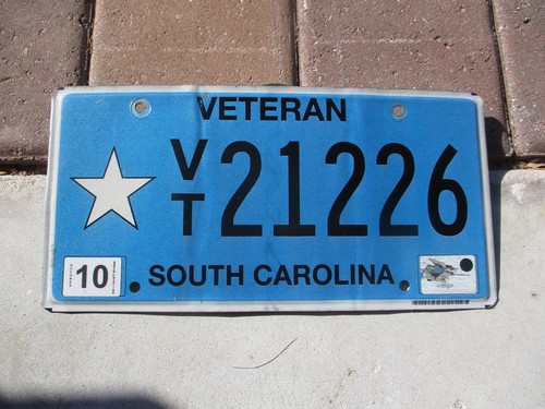 South Carolina Veteran license plate # 21226 | eBay