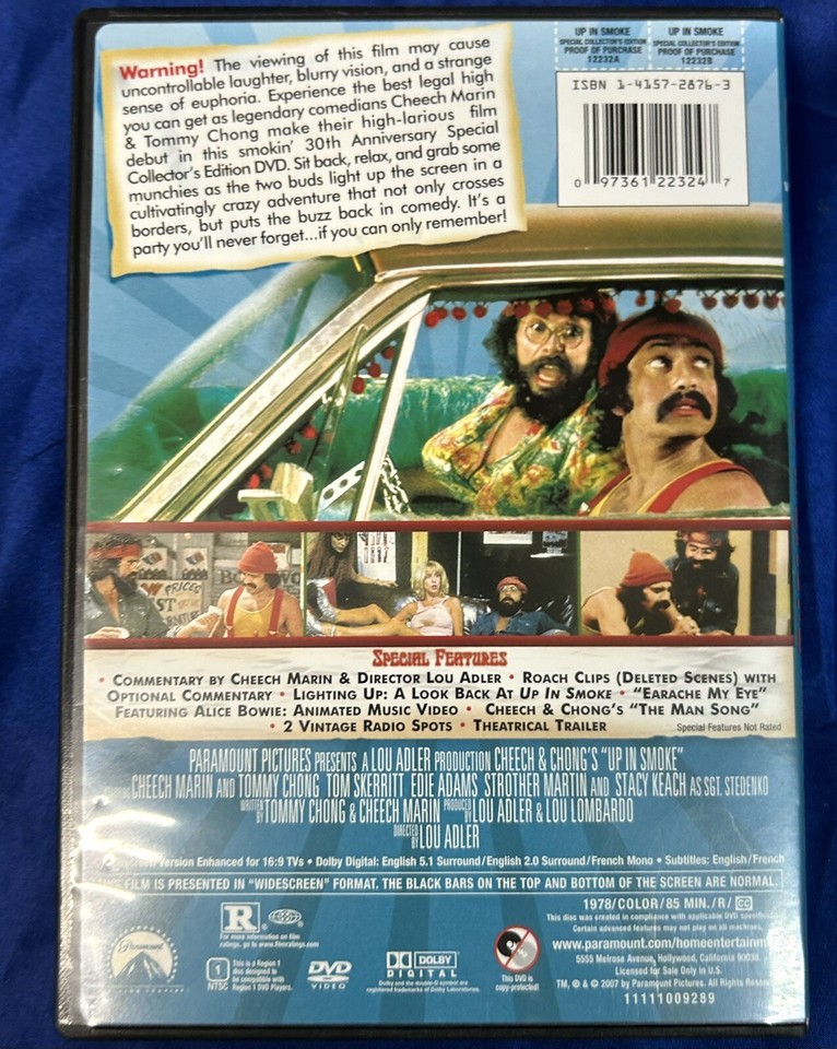 Cheech And Chongs Up in Smoke DVD 2013 Special Collectors Edition New ...