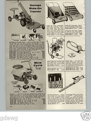 1957 PAPER AD 3 HP 4 Cycle Clinton Engine Motor Mow Cycle Lawn Mower 3 ...