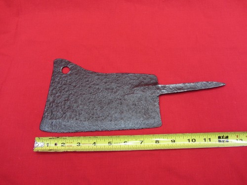 VTG BUTCHER MEAT CLEAVER CHOP KNIFE LAMB SPLITTER BBQ CHOPPER PITTED ...