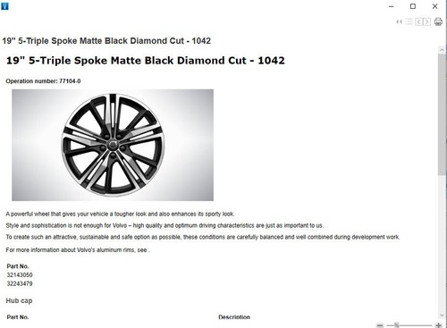 One New Genuine Volvo 8"x19" Rim Wheel Matt Black fit S60 V60 2020-2022 ...