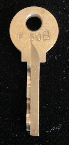 ORIGINAL FORD F-50B KEY FOR YOUR FORD GUM BALL VENDING MACHINE BOTTOM ...
