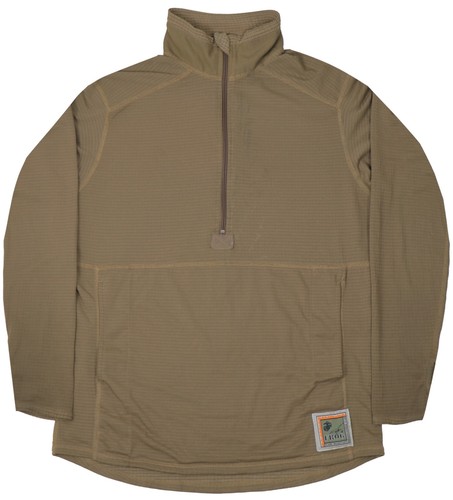 USMC Coyote Frog Waffle Fleece Quarter Zip Grid Marine Corp Shirt Cold ...