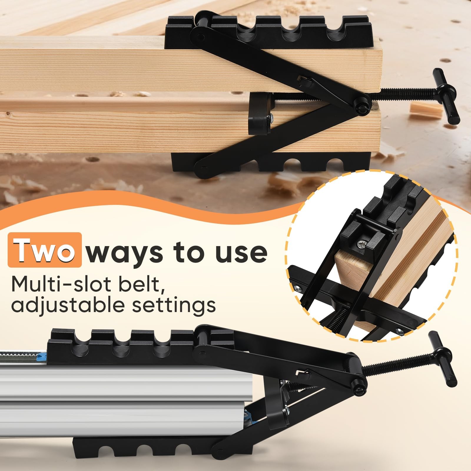 Panel Clamps Woodworking, Panel Clamp, 2 Pack of 4 Way Pressure Clamps ...
