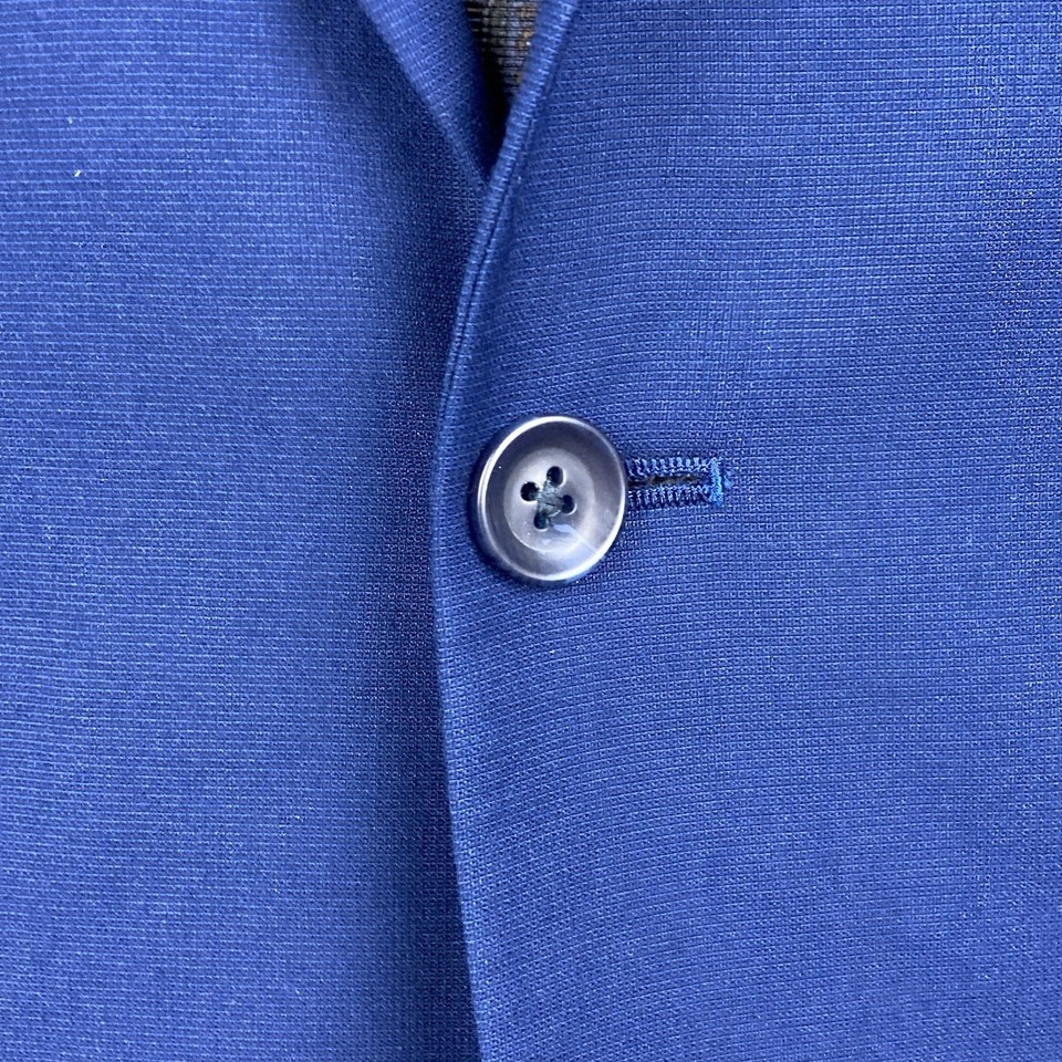 42L Kenneth Cole Reaction 2-pc Suit Blazer Jacket Pant 32Wx29L Blue ...