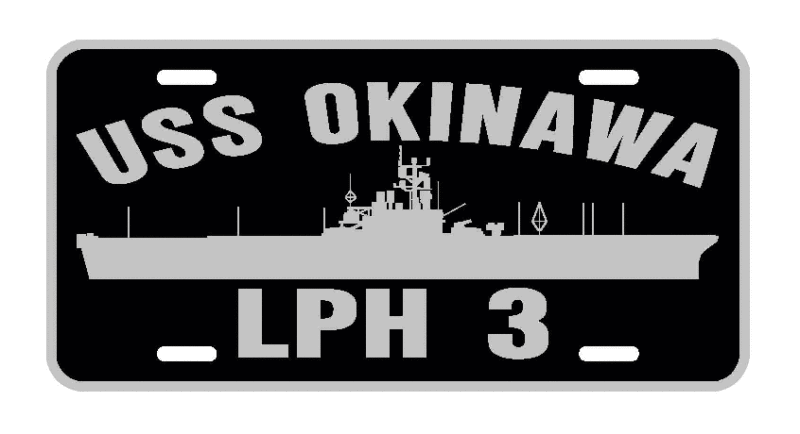 USS OKINAWA LPH 3 License Plate Military Signs USN P01 | eBay