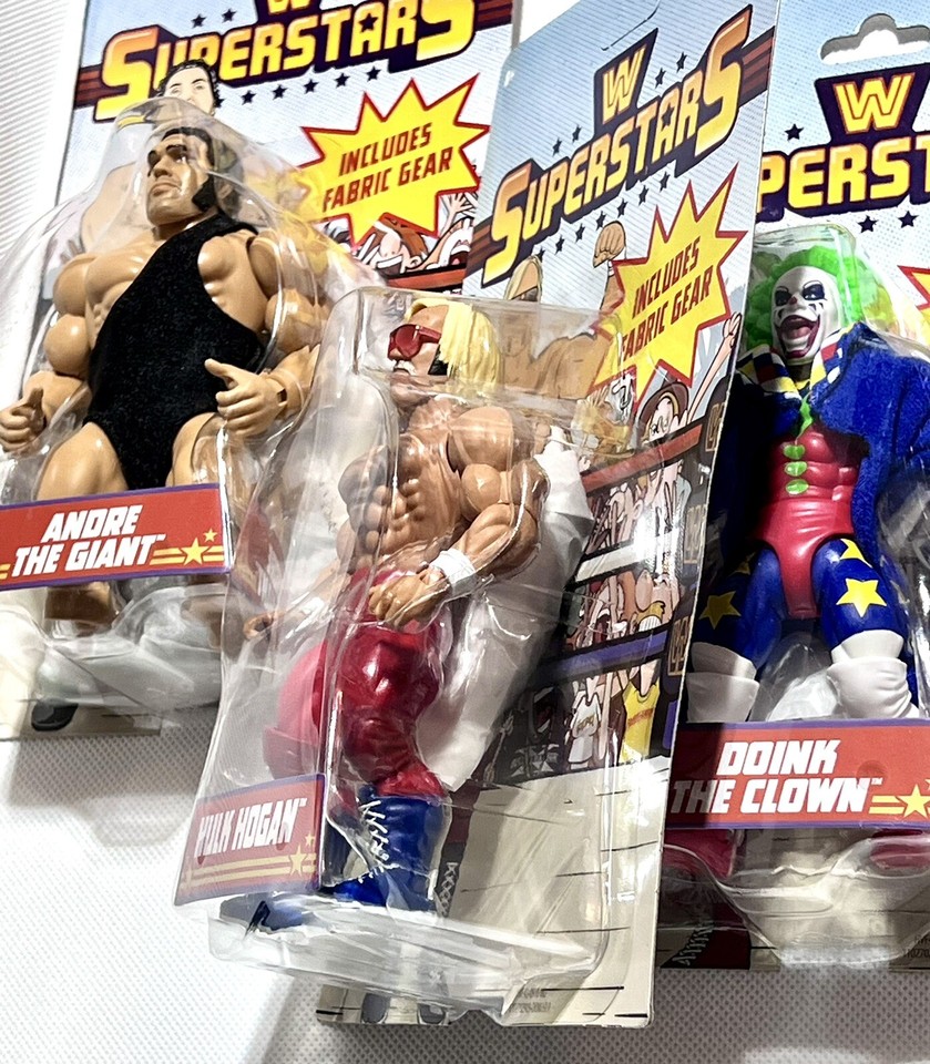 WWE Superstars Walmart Exclusive Action Figures Mr Perfect Doink Andre ...