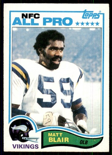 1982 Topps Football Matt Blair Minnesota Vikings #390 | eBay