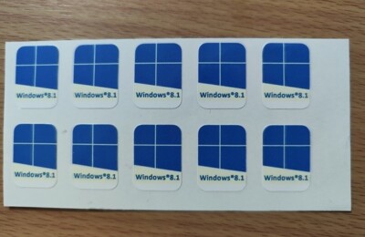 10X WINDOWS 8.1 LOGO STICKER QUALITY BADGE DECAL GLOSY (22mmx16mm) PC ...