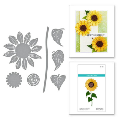 Sunflower Metal Cutting Dies Flower Leaves Scrapbooking Card Embossing ...