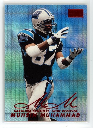 MUHSIN MUHAMMAD 1998 Skybox Premium STAR RUBIES #/50 Panthers #80 SSP ...