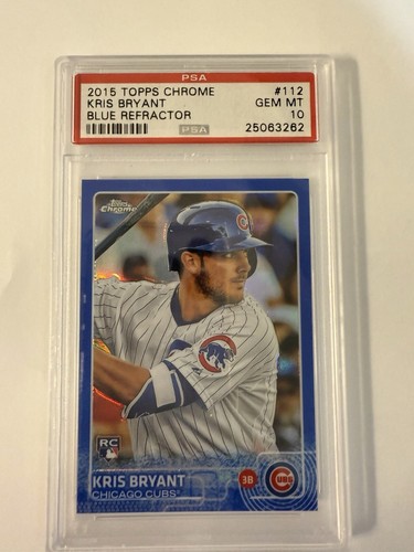 2015 Topps chrome Kris Bryant RC #112 Blue Refractor PSA 10 population ...