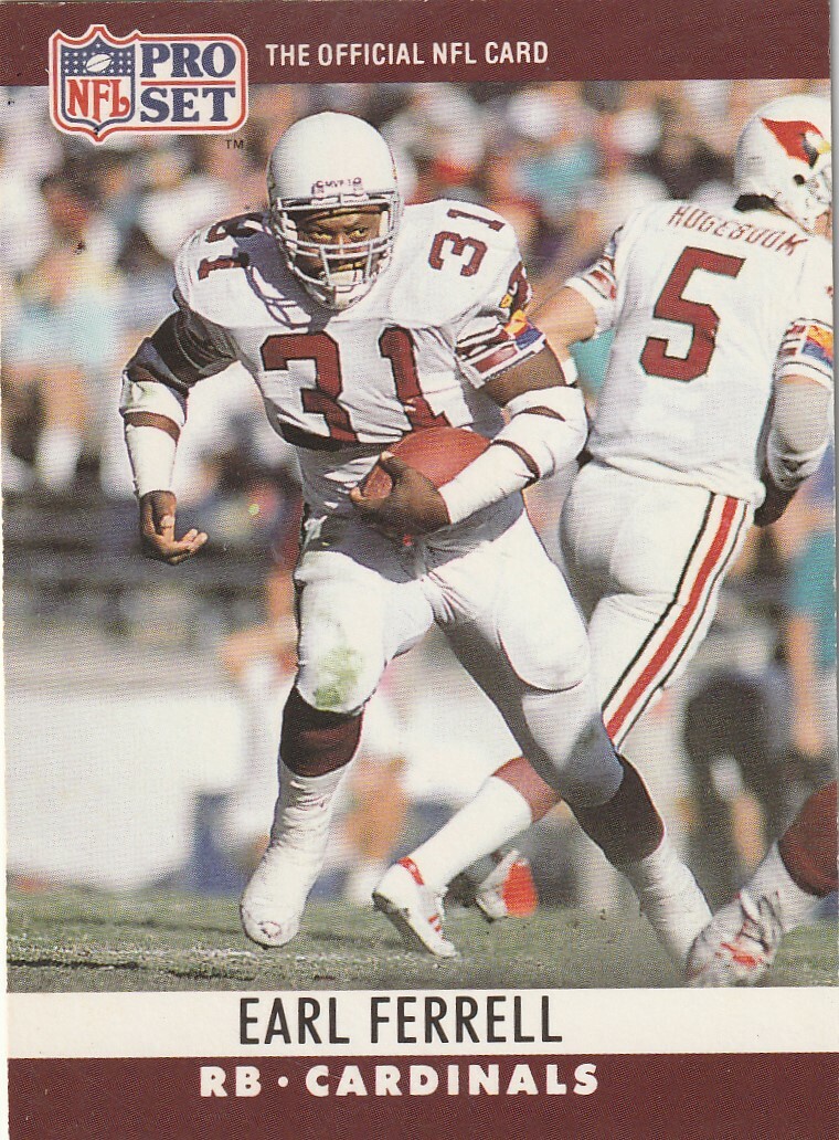 FREE SHIPPING-MINT-1990 Pro Set #255 Earl Ferrell Cardinals PLUS BONUS ...