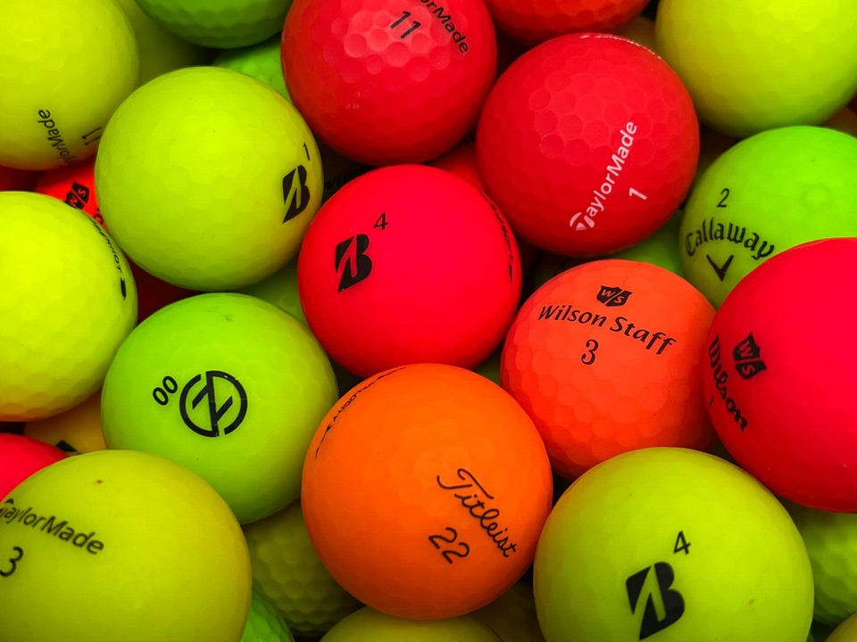 36 Matte Golf Balls Assorted Titleist, Callaway, Bridgestone, Wilson 3A ...
