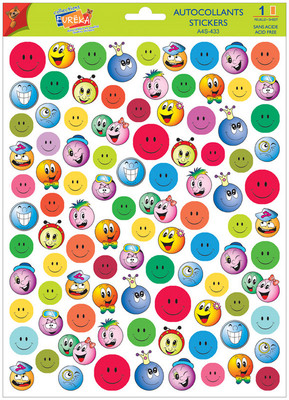A4 Sticker Sheet Cute Smiley Faces - Scrapbooking & Cardmaking Over 50 ...