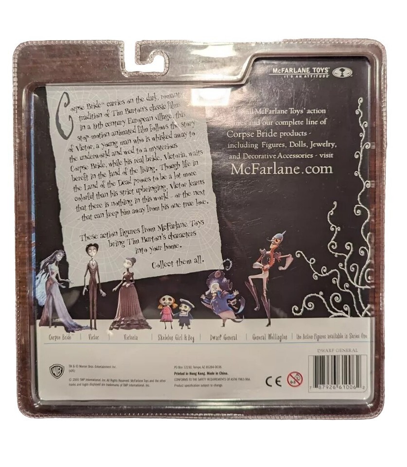 Tim Burton's Corpse Bride Dwarf General Action Figure 2005 McFarlane ...